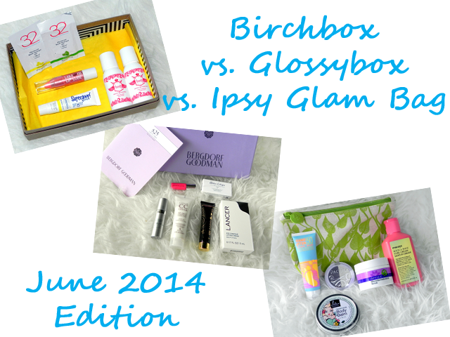 Smart n Snazzy: Birchbox vs. Glossybox vs. Ipsy Glam Bag ~ June 2014 ...