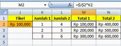 Pengunaan Rumus Absolut di Microsoft Excel 2007 Dengan Mudah ...
