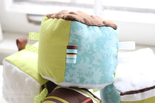 The Apple Crate: Baby Soft Blocks with Ribbon Loops