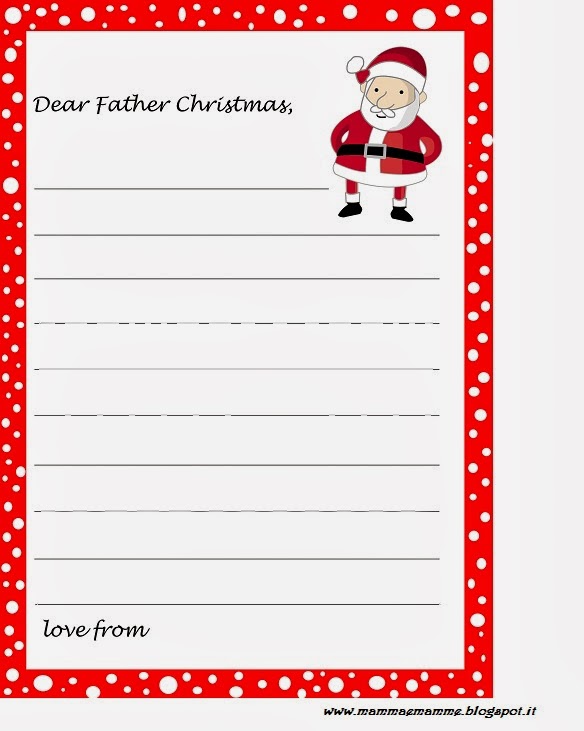 mammaemamme: LETTERINE PER BABBO NATALE