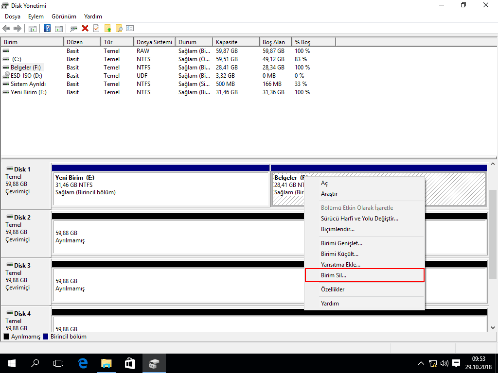 Disk Yönetimi - Mustafa Sabri OĞUZ