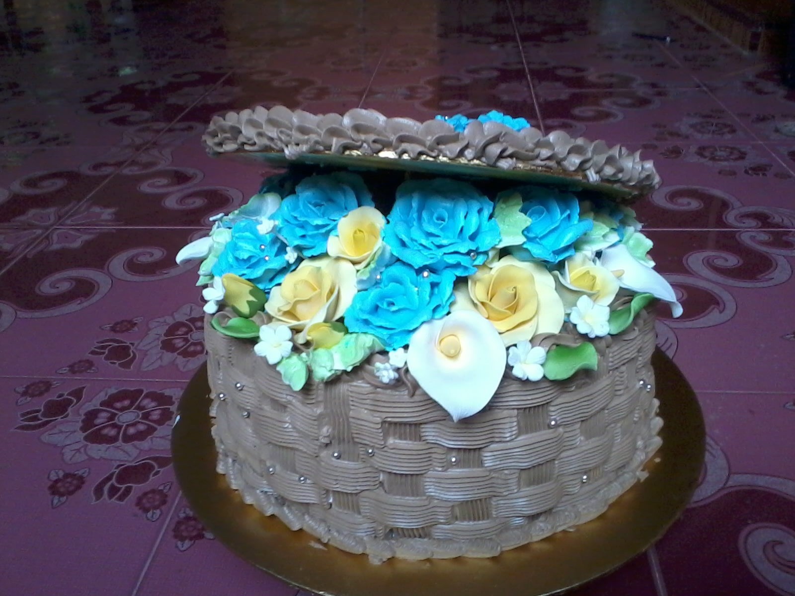 ..:Anissya Cakes:..: kek hantaran tema biru kuning