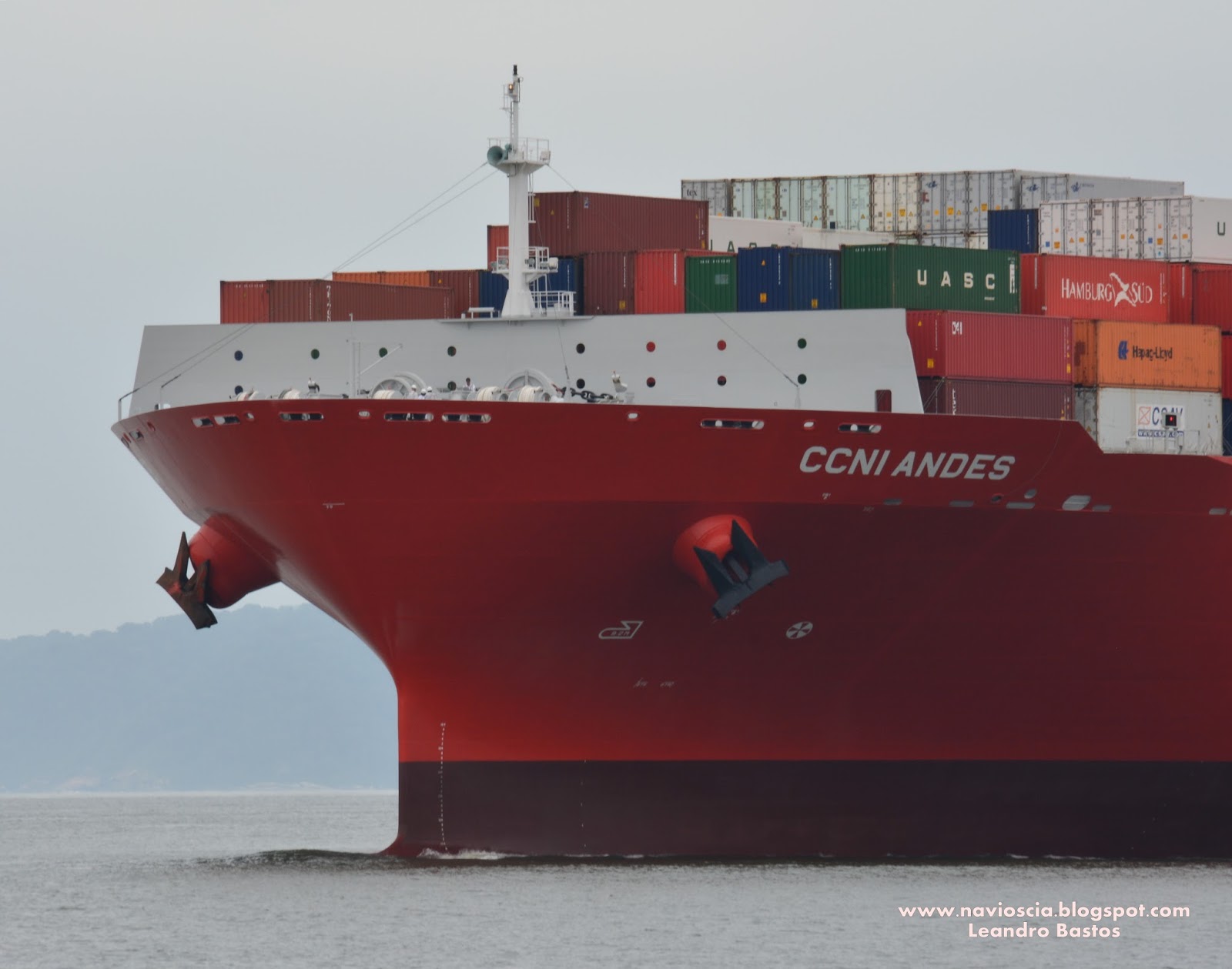 Navios de Santos & CIA: Navio CCNI ANDES 1ª escala em Santos