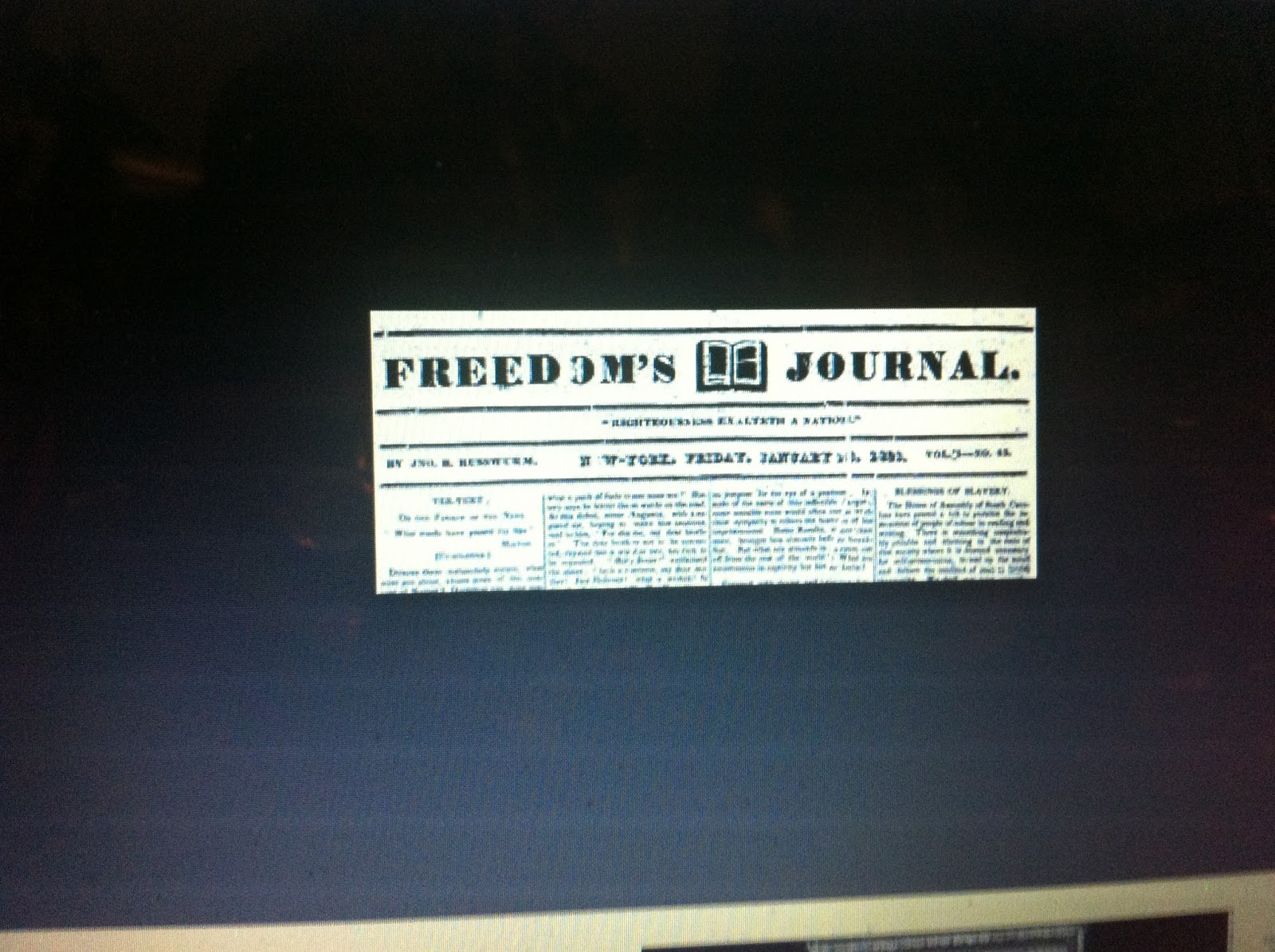 THE BLACK SOCIAL HISTORY:: BLACK SOCIAL HISTORY : FREEDOM'S JOURNAL WAS ...