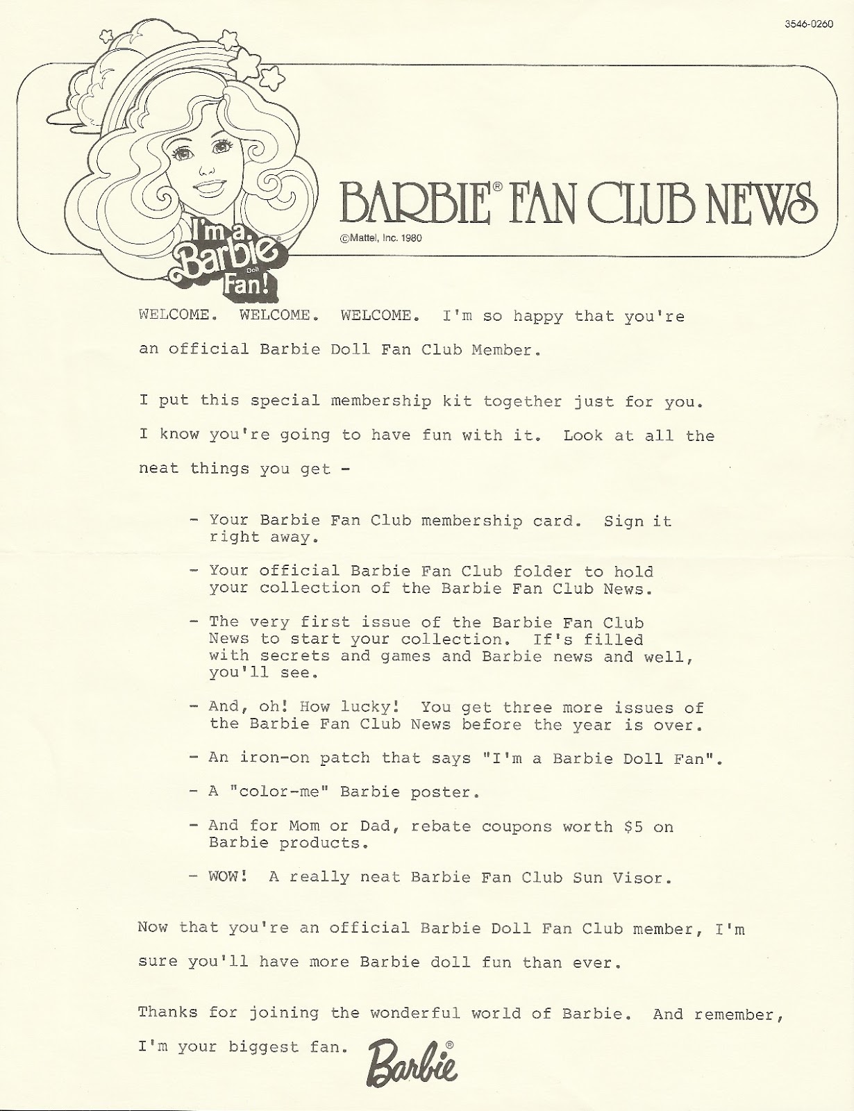 Toy-Addict.com: 1980 Barbie Fan Club Kit!