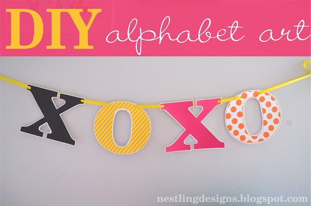 Nestling: DIY alphabet art