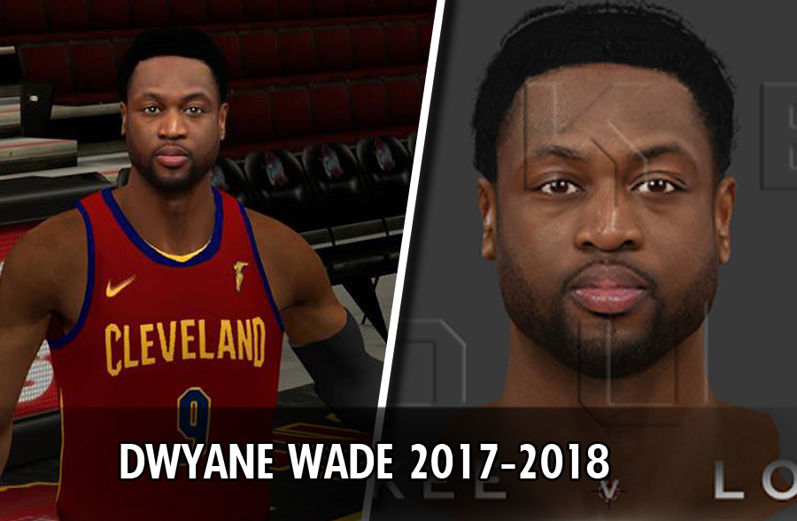 Dwyane Wade Cyberface Realistic 2017-2018 [FOR 2K14]
