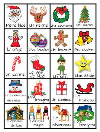 FRANCÉS-EANDO: VOCABULAIRE DE NOËL