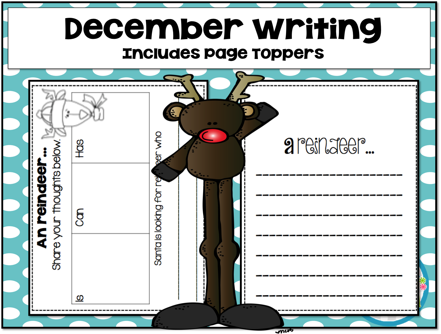 1st Grade Hip Hip Hooray!: December Writing Page Toppers
