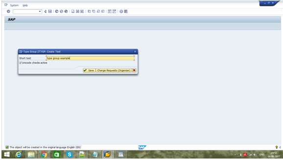 Step by Step Tutorial on Creating Type Group in SAP ABAP