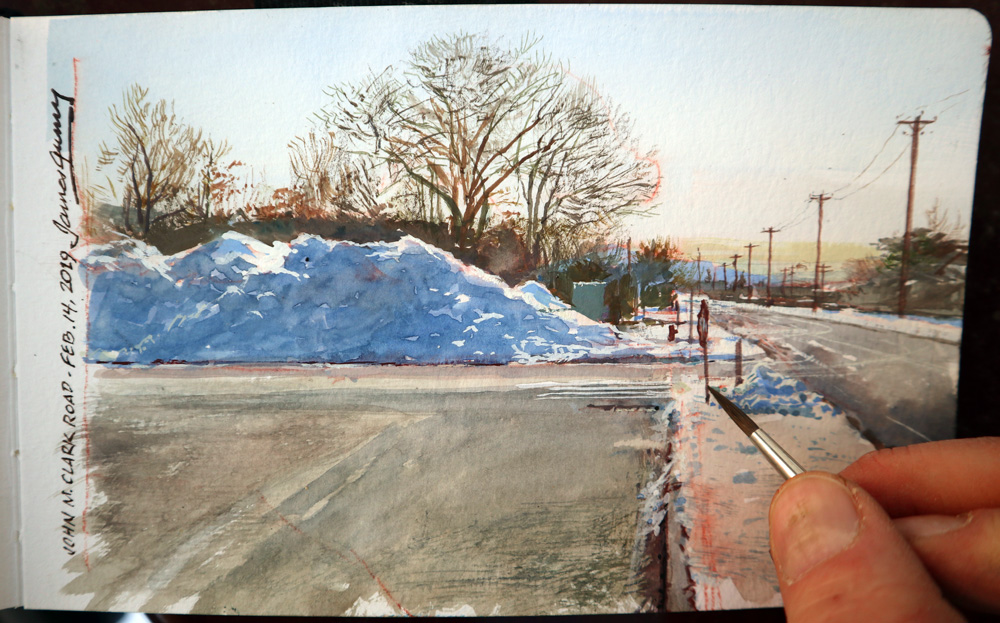 Gurney Journey: A Snow Pile Behind the Supermarket
