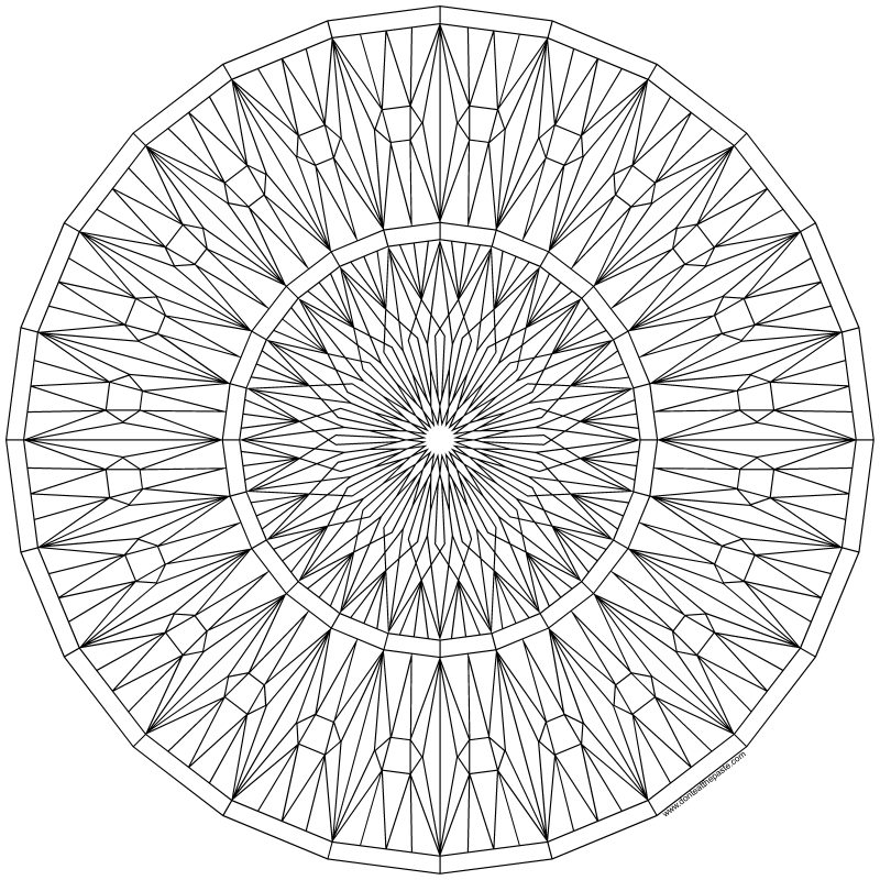 Don't Eat the Paste: Facets Mandala to color