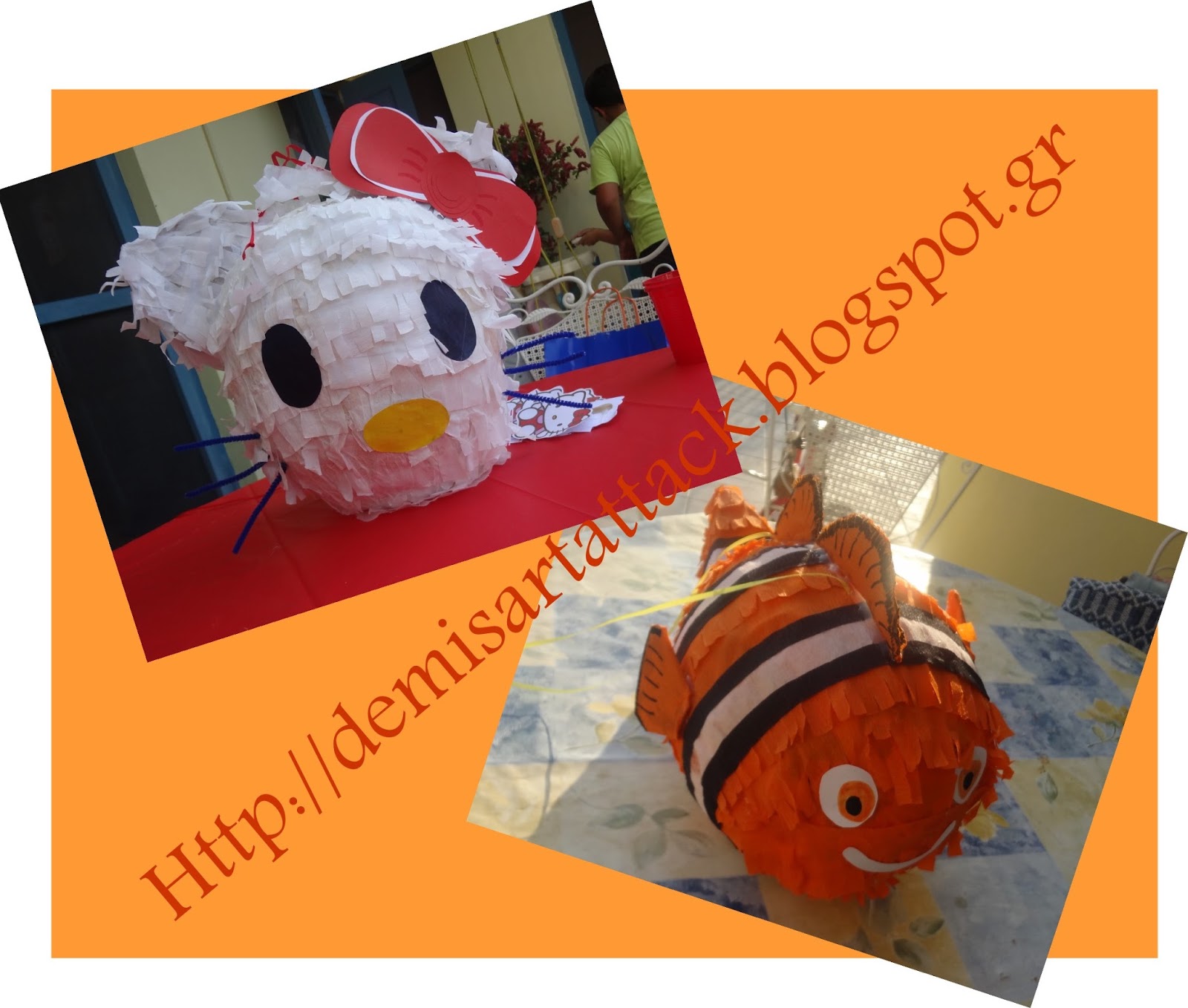 Demi's Art Attack: Πως να φτιάξετε μια πινιάτα Μέρος A (How to make a ...