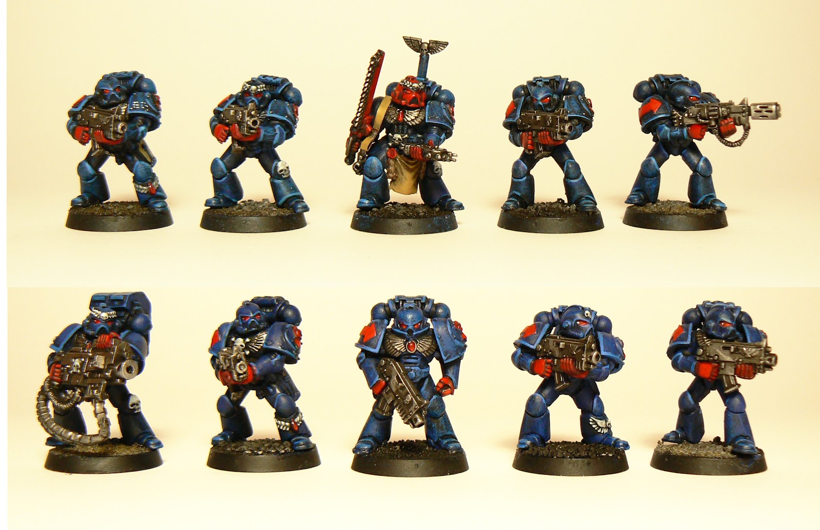 The Next Crusade: Crimson Fists Tactical Squad with vintage minis