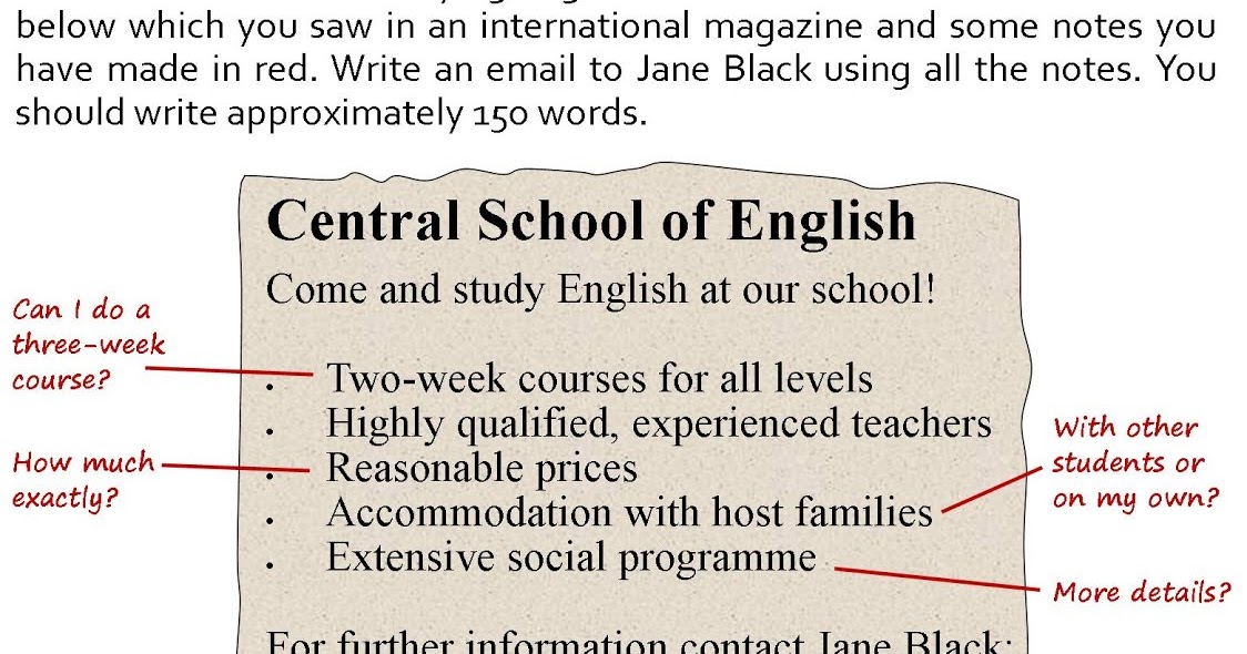 Valanglia: WRITING A FORMAL EMAIL: AN EXERCISE