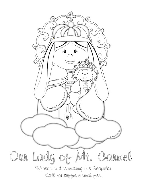 Brown Scapular Coloring Page Coloring Pages