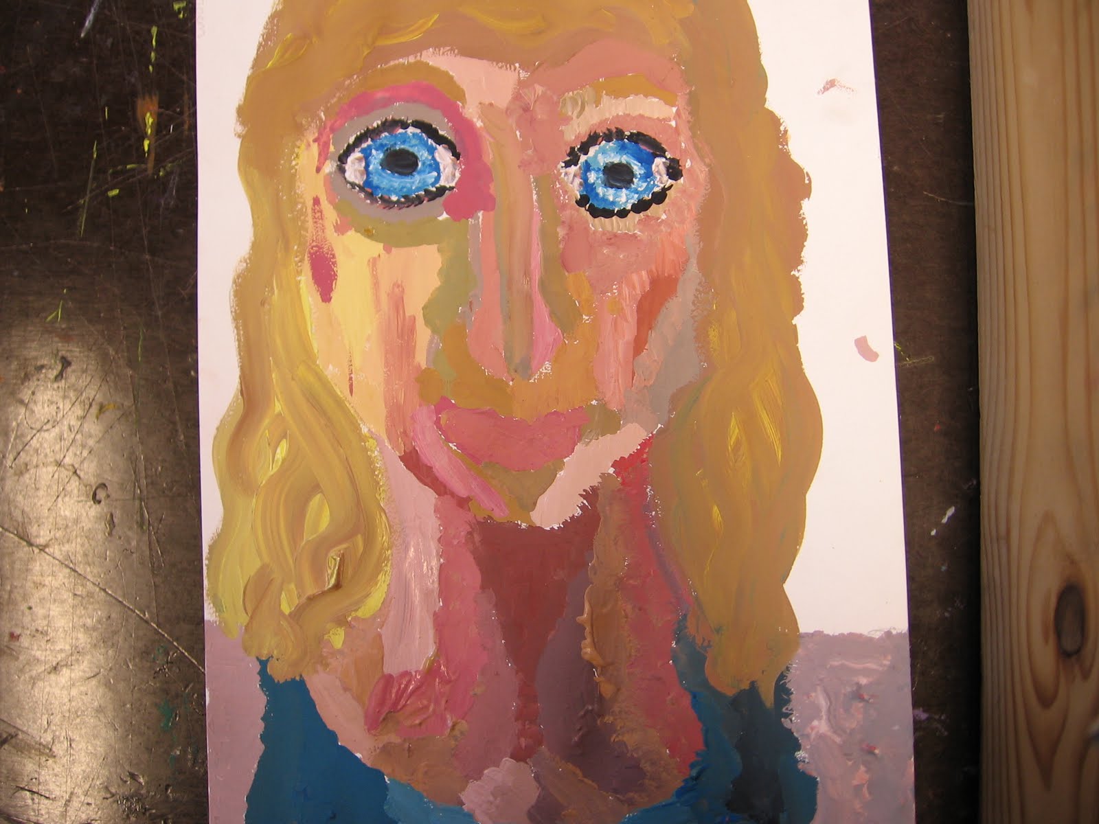 Beeldende vorming / # PO / HHC: Expressionisme/portret van Sara Campens. (1A).