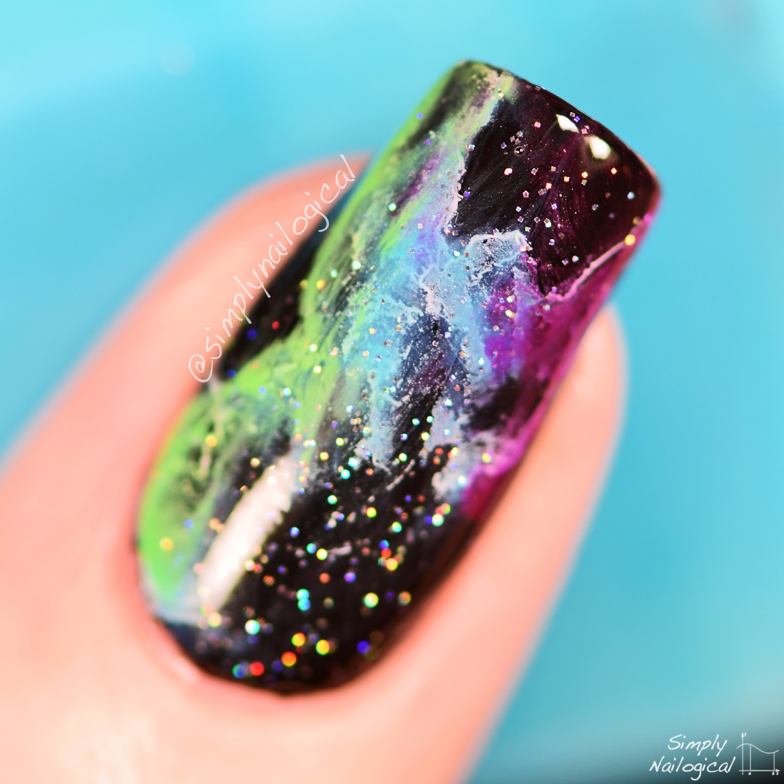 Simply Nailogical: Rainbow smoke nails | Mani swap with Elleandish!