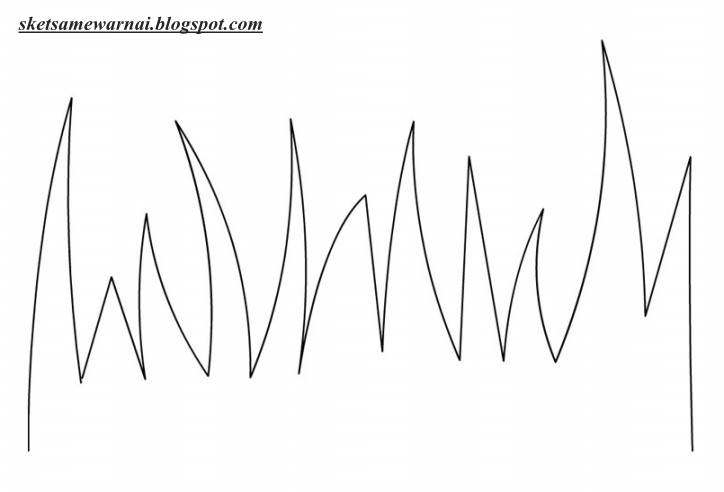 Sketsa Mewarnai Gambar Tanaman Rumput - Sketsa Mewarnai