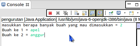 Indahnya berbagi ^_^: Contoh Program Java Pengurutan String