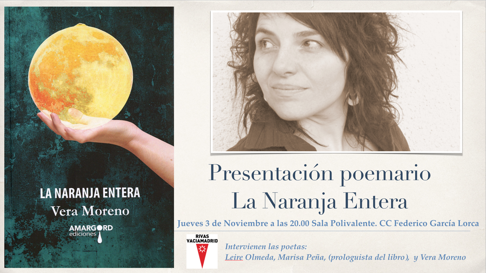 La naranja entera llega a Rivas. Jueves 3 de noviembre 20.00 h