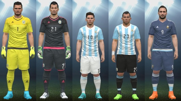 PES 2016 - Argentina 2016 Kit Set by Santy Argentina - PES Editing Corner