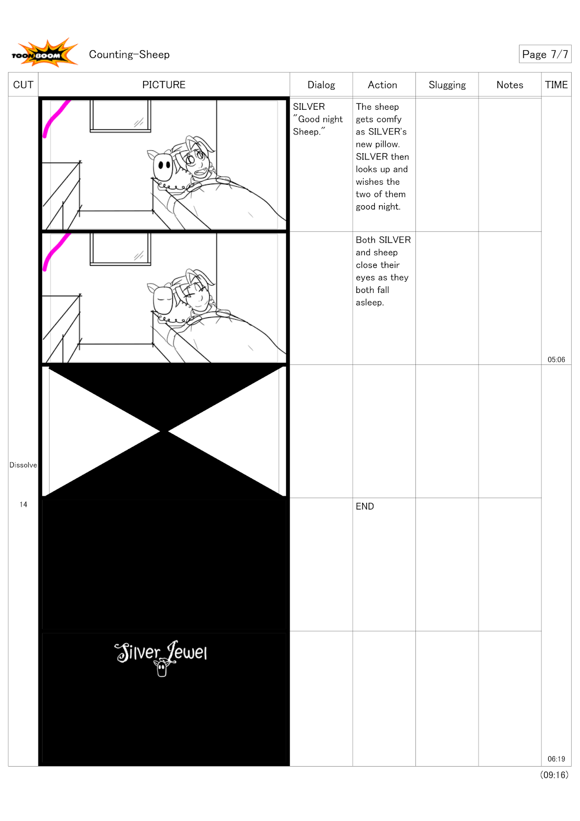 Year one animation: Storyboard formats