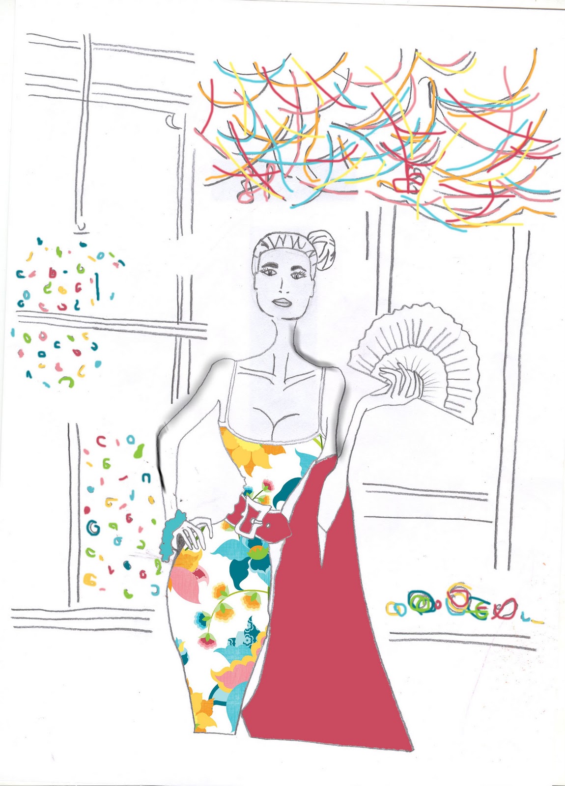 CarolinaFashionista: Final Illustration - Elena and Hess combined