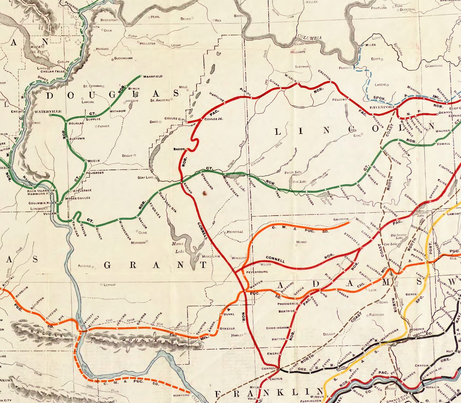 Big Bend Railroad History: Maps Of The Big Bend