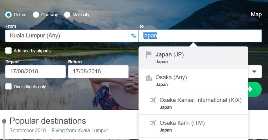 8 langkah beli tiket flight/ kapal terbang murah dengan Skyscanner ...