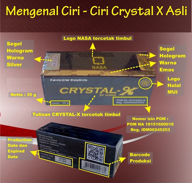 Crystal X 100% Asli Produk Nasa