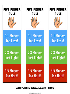 The Carly and Adam Blog: Teaching Students How to Pick a Just Right Book