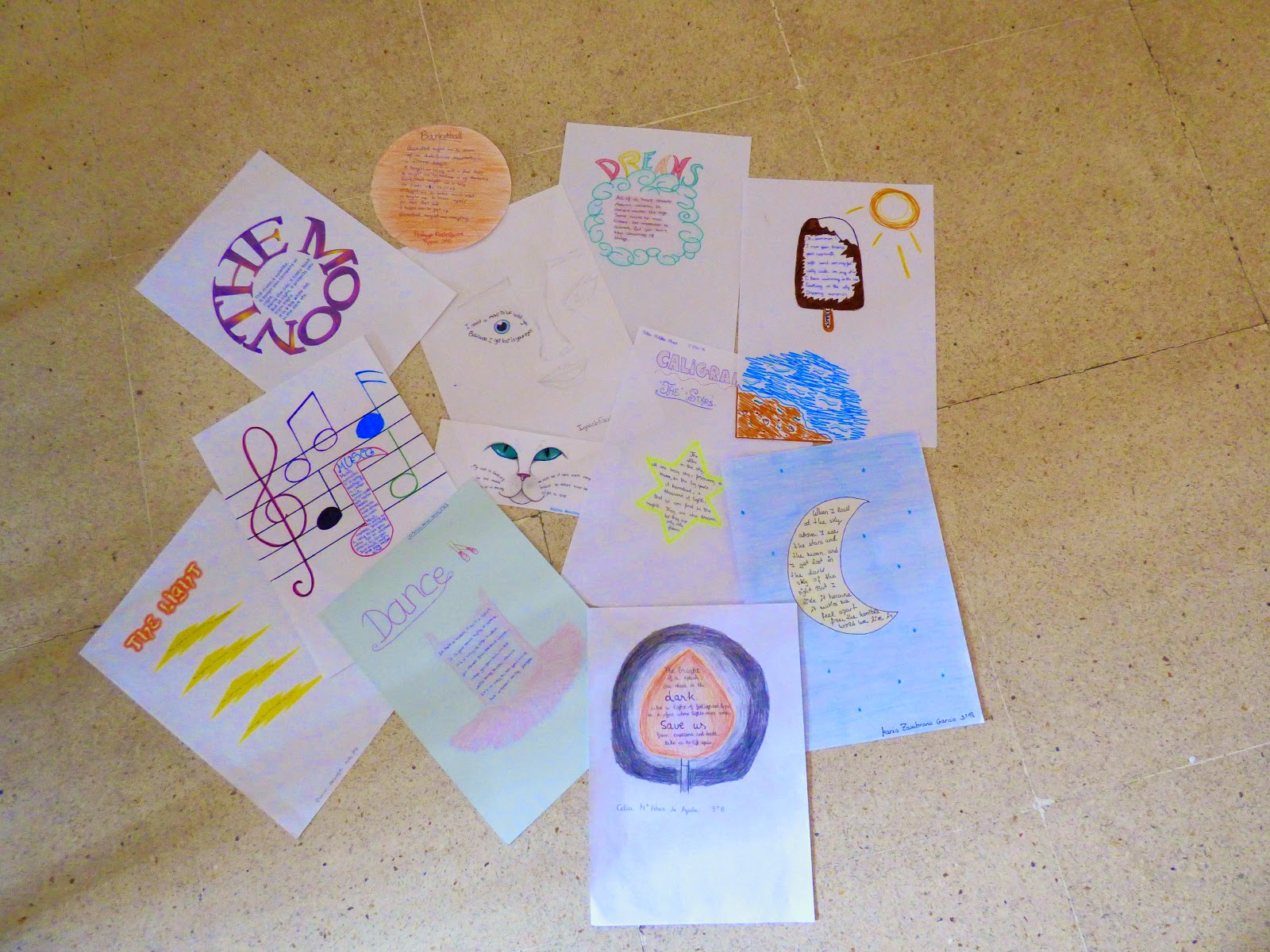 Bitácora Isbilya: Caligramas en inglés. 3º de ESO