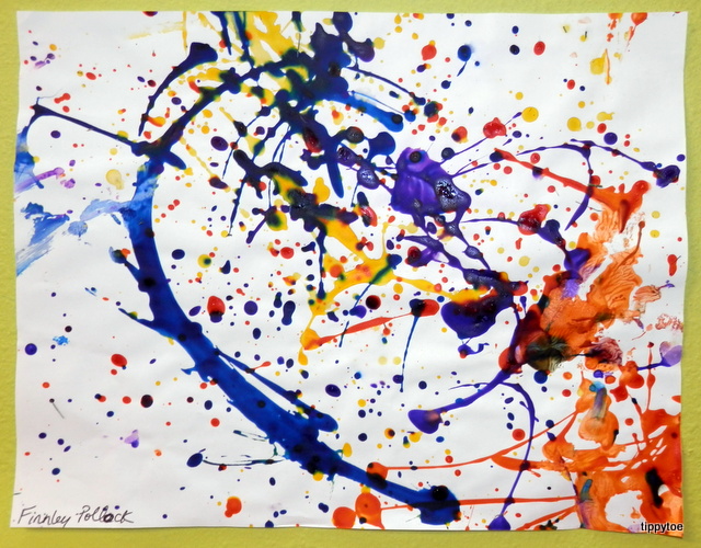 Tippytoe Crafts: Pollock's Splatter Paintings