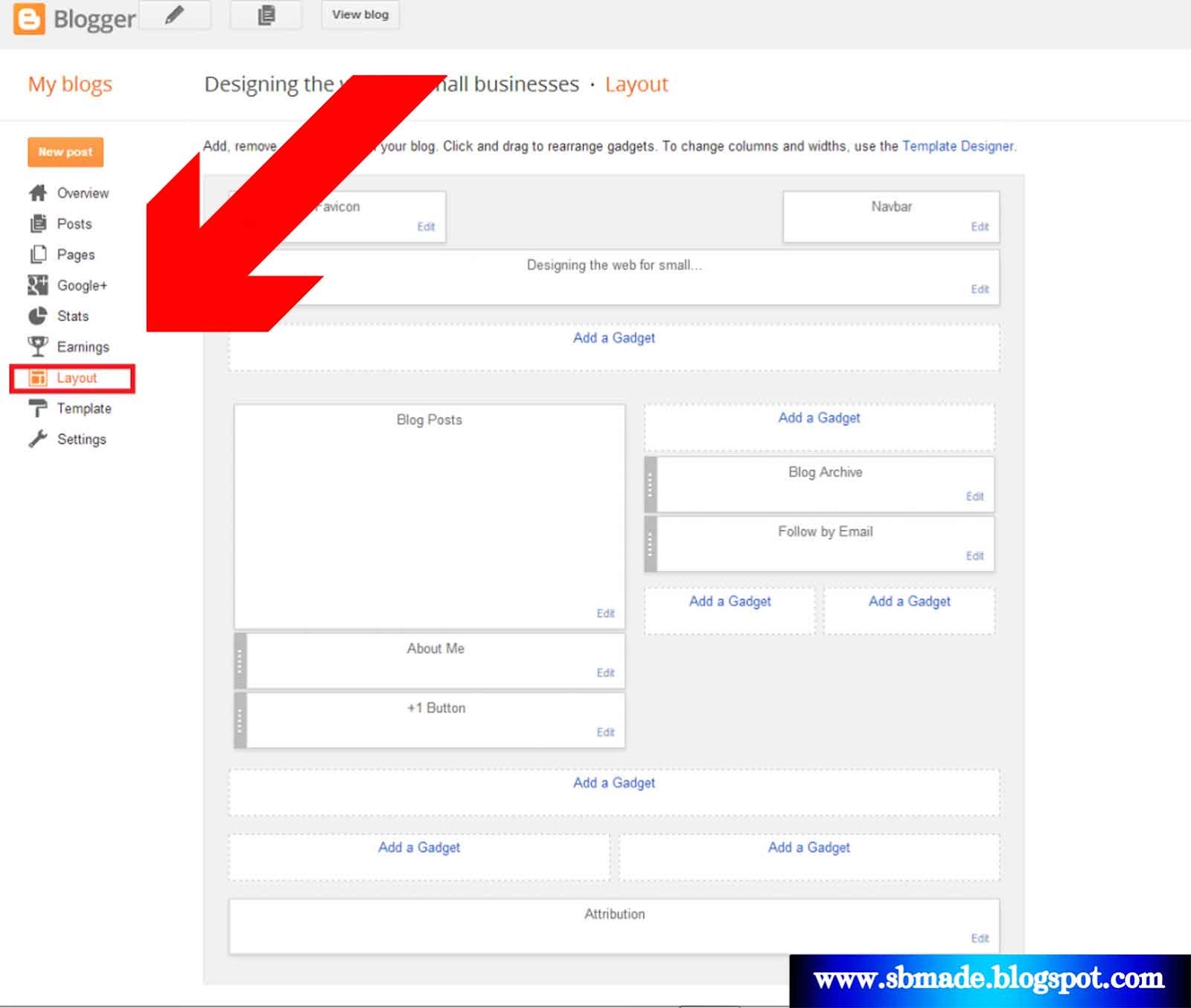 How to Customize a Blogger Layout Tab | SBmade | New Data Of Technology