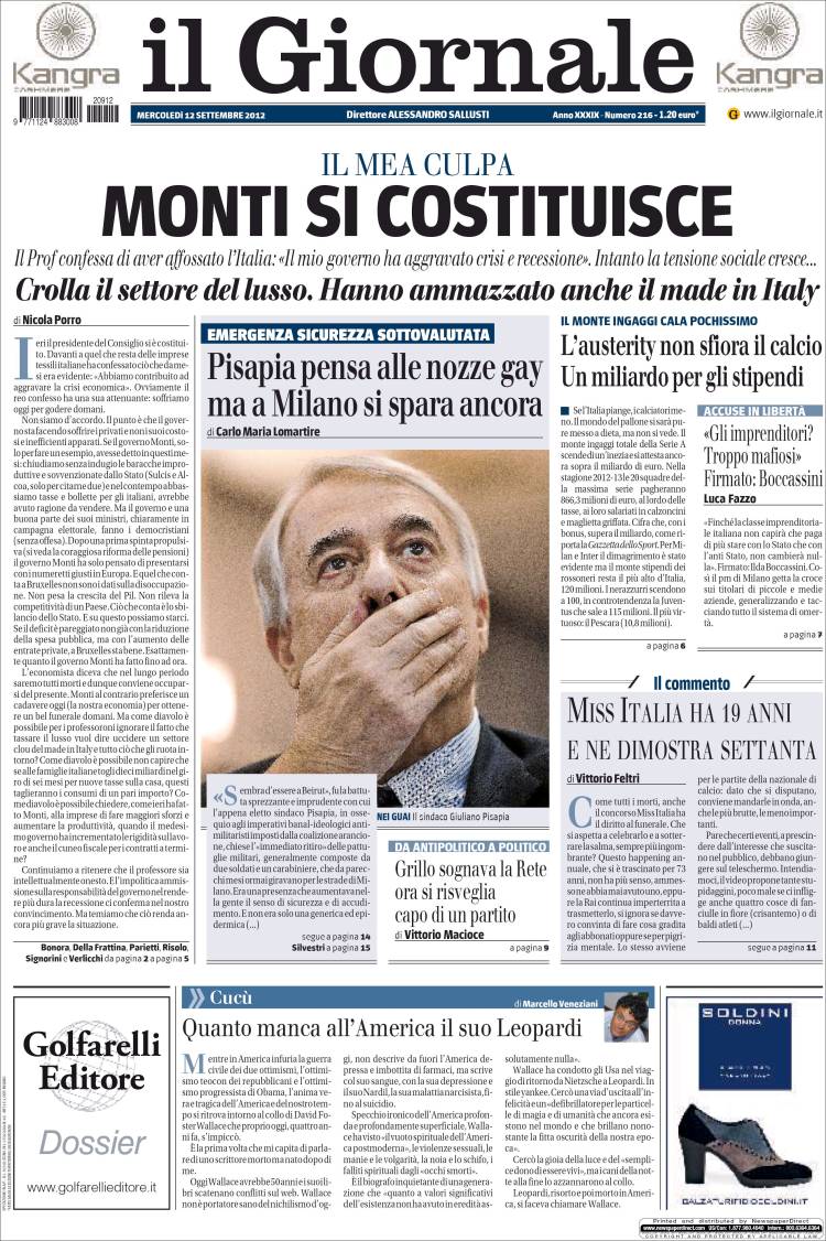 Pensare è gratis: L'originalità di Libero ed il Giornale.