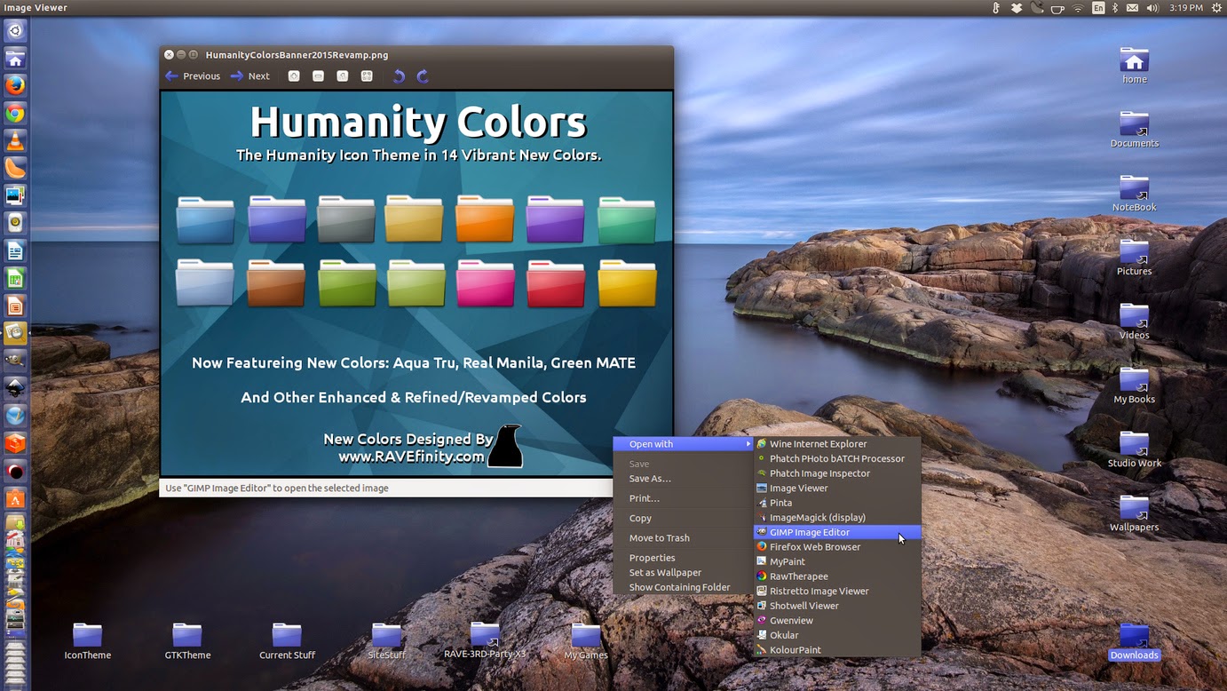 RAVEfinity: Humanity Colors Icon Theme