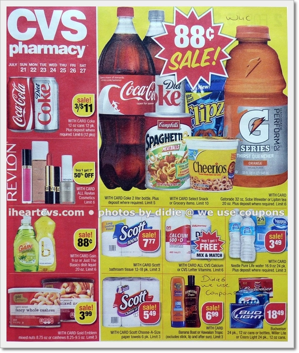 Weekly Ad Scan: CVS Ad Scan: Week of 7/21-7/27