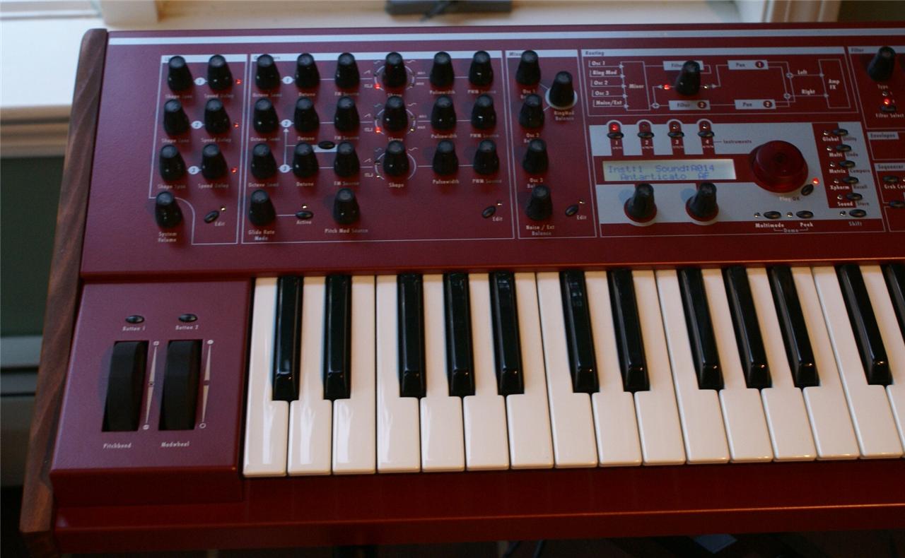 MATRIXSYNTH: Waldorf Q+ Original Ruby Red Synthesizer Keyboard