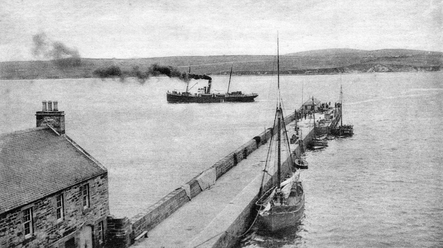 Tour Scotland: Old Travel Blog Photograph Pier Scapa Orkney Islands ...