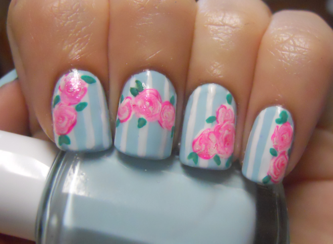 Holy Manicures: Spring Rose Nails.