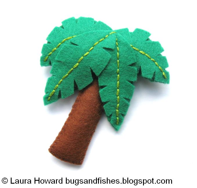 Bugs and Fishes by Lupin: How To: Make a Mini Felt Tropical Tree