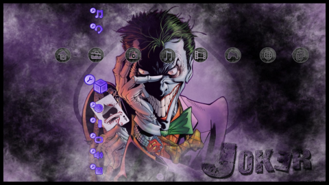 Free PSP Themes Wallpaper: Fanatix Joker (Purple) PS3 Theme