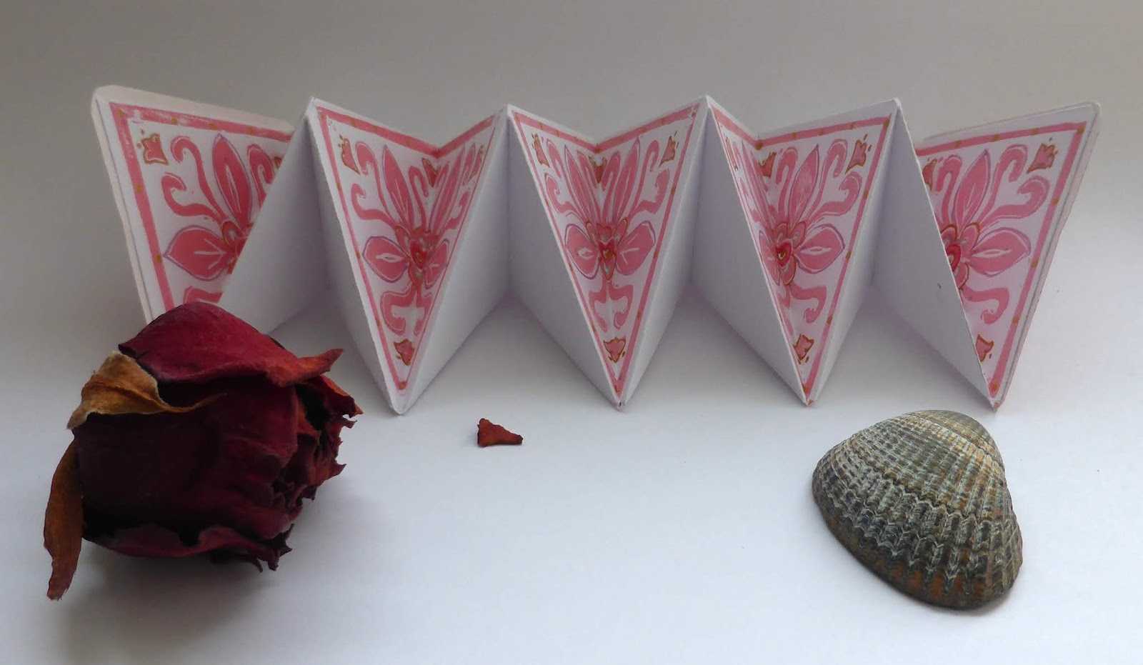 Paper, paint and print: Folding strip book