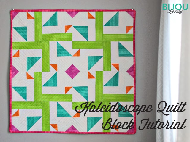 Bijou Lovely: kaleidoscope quilt block tutorial.