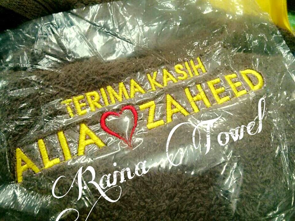 Tempahan tuala sulam