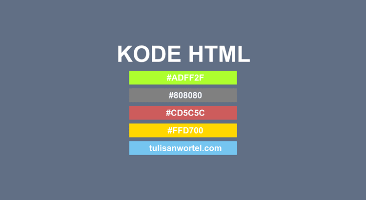 KODE WARNA HTML - CSS LENGKAP - MrTchatto
