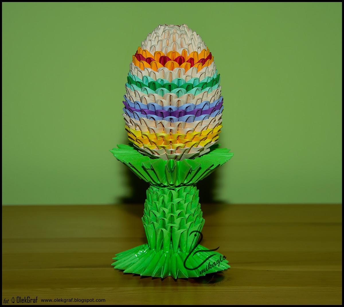 Origami 3d - mikaglo: 227. Jajko na podstawce origami / 3d origami ...