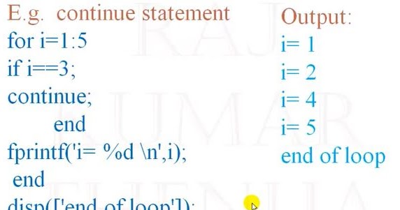 Lecture-29: break and continue in MATLAB - MATLAB Programming