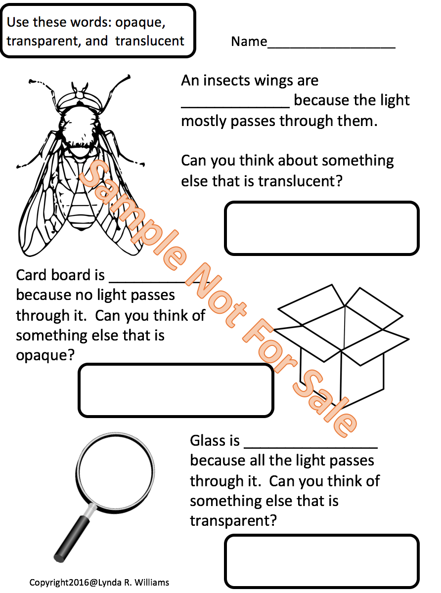 Learning Cycle on Light with Interactive Notebook Pages - Teaching ...